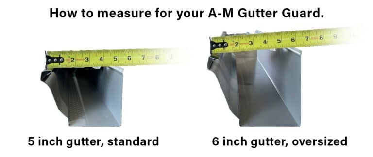 A-M Gutter Guard - 5 Inch - Aluminum with Mill Finish - Gutter Help