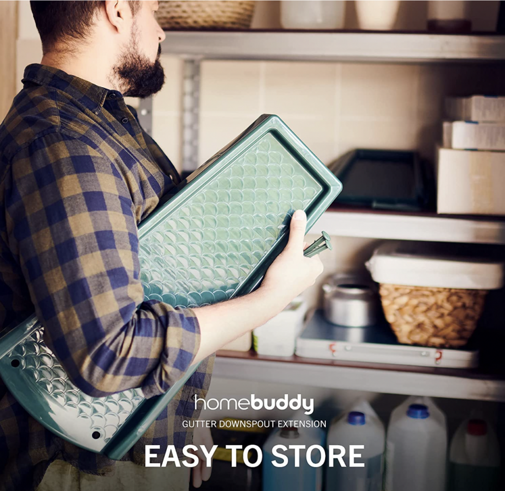 HomeBuddy Gutter Downspout Splash Block Extension - Green - Gutter Help