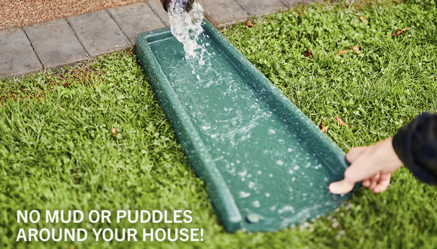 HomeBuddy Gutter Downspout Splash Block Extension - Green - Gutter Help