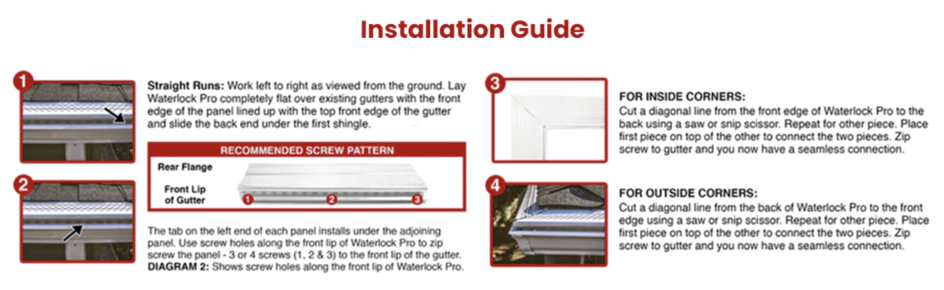 Waterlock Pro Contractor Grade Gutter Guard Leaf Protection - Gutter Help