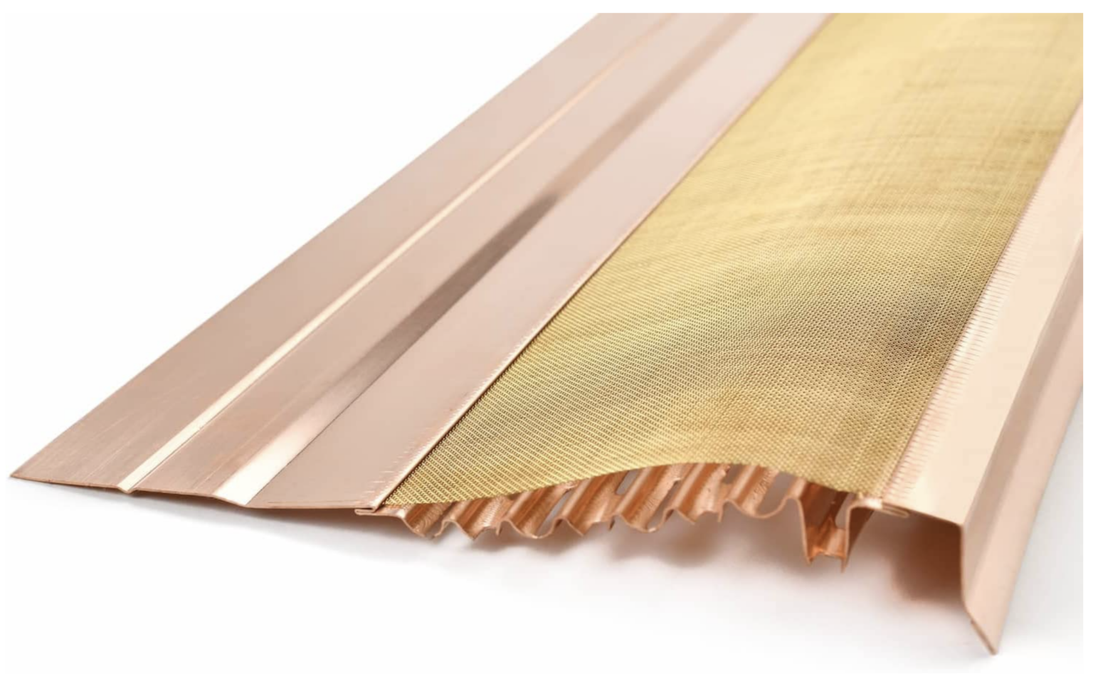 Waterlock Flat "Under The Shingle" Micromesh Copper Gutter Guard ...
