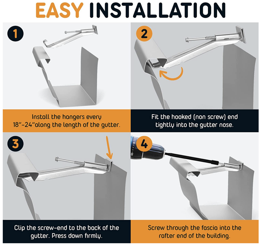 Fix Sagging Rain Gutters - Quick Screw Gutter Hangers - Gutter Help